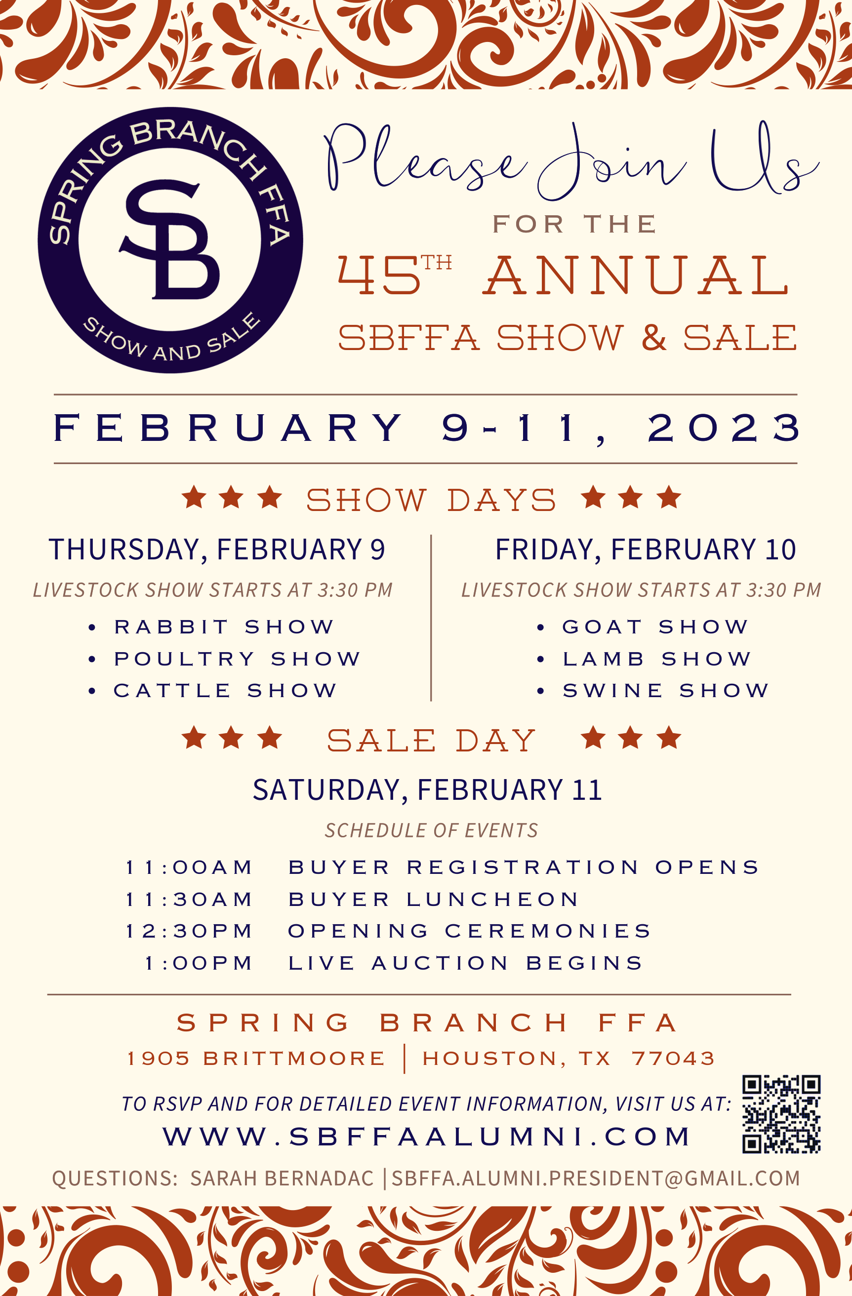 45th Annual Spring Branch FFA Show & Sale - The Energy Corridor District